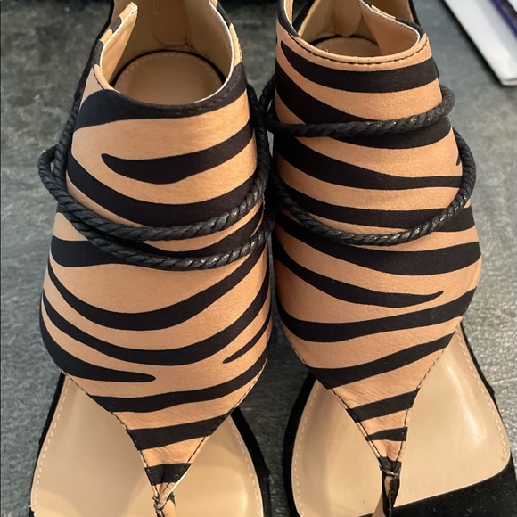 Shoes | Shoe Republic Tiger Print High Heel Sandal | Poshmark